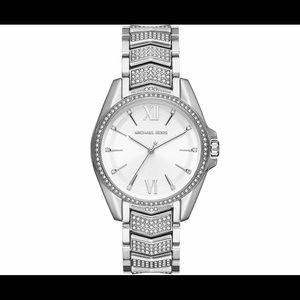 Michael Kors | Accessories | Michael Kors Mk6687 Fully Iced Silver Tone ...
